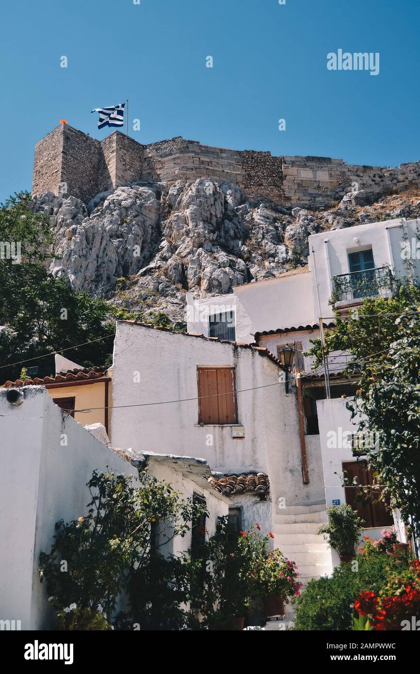 Entrance to a greek house Stock Photo - Alamy