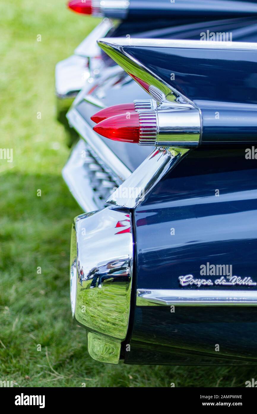 classic 1950s Cadillac sedan coupe de ville bullet tail lights at Stars ...