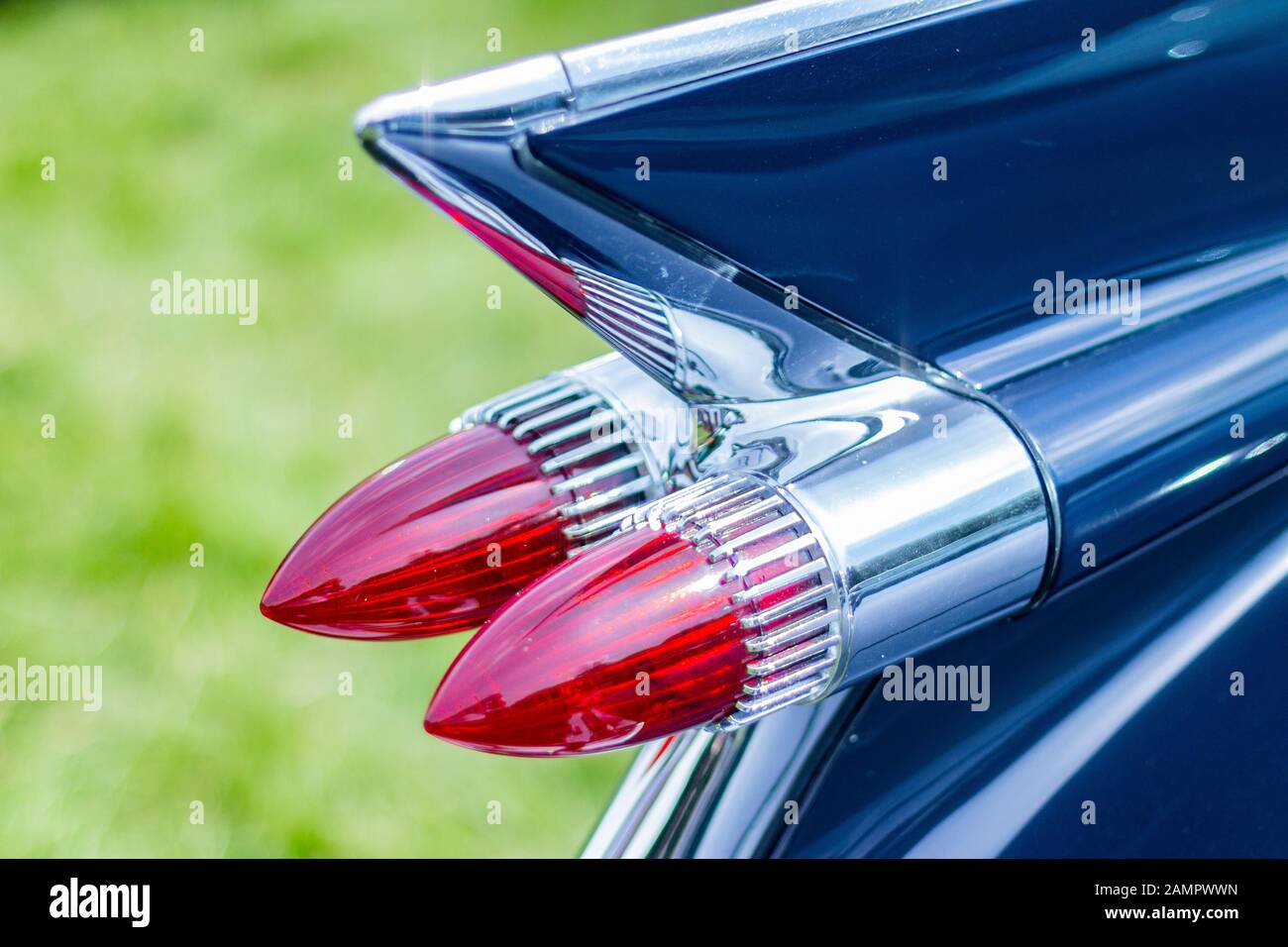 classic 1950s Cadillac sedan coupe de ville bullet tail lights at Stars ...