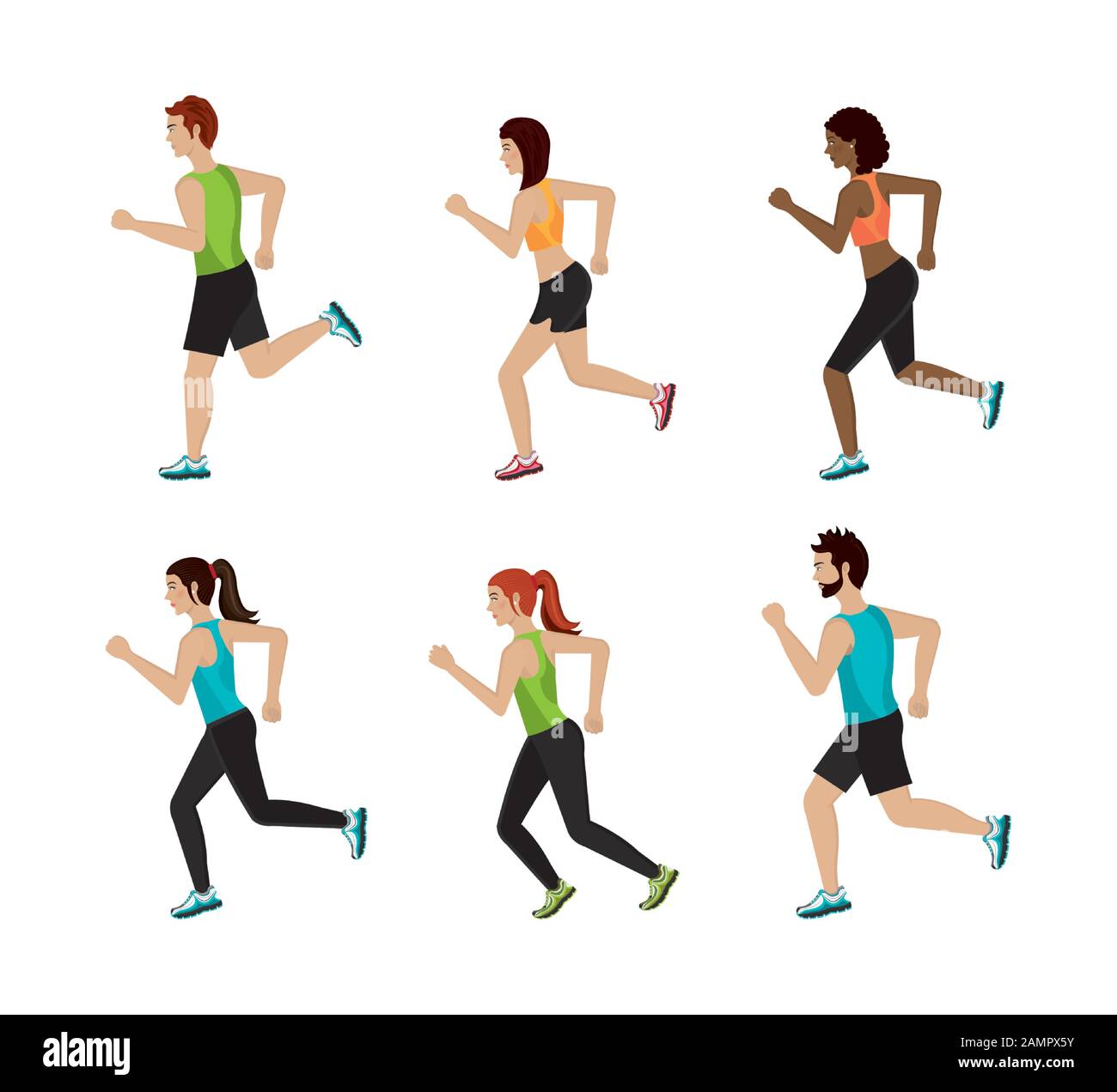group of athletic people avatar characters Stock Vector Image & Art - Alamy