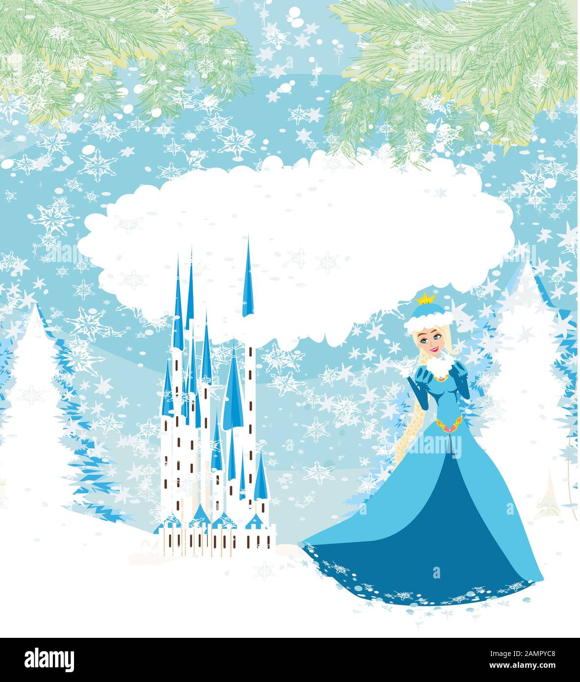 Beautiful winter princess Stock Photo - Alamy