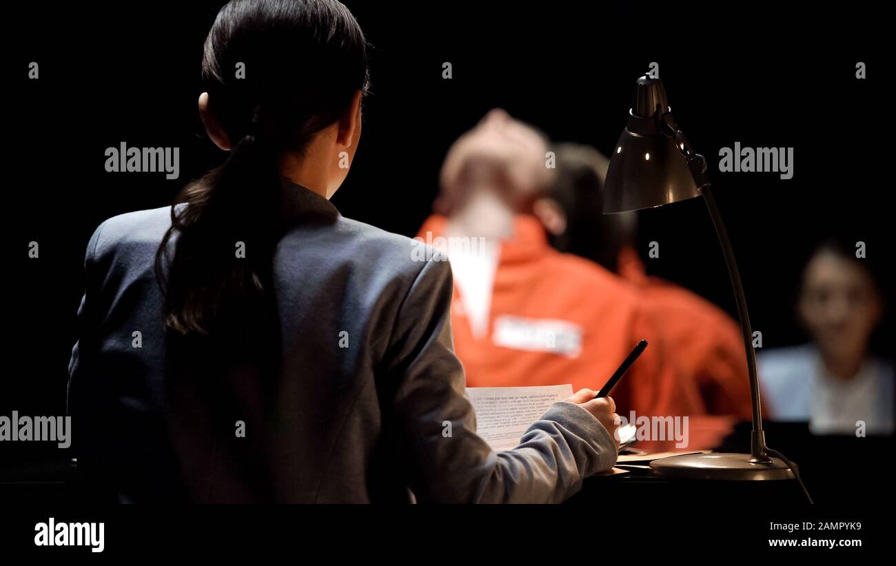 Police interrogate in room hi-res stock photography and images - Alamy