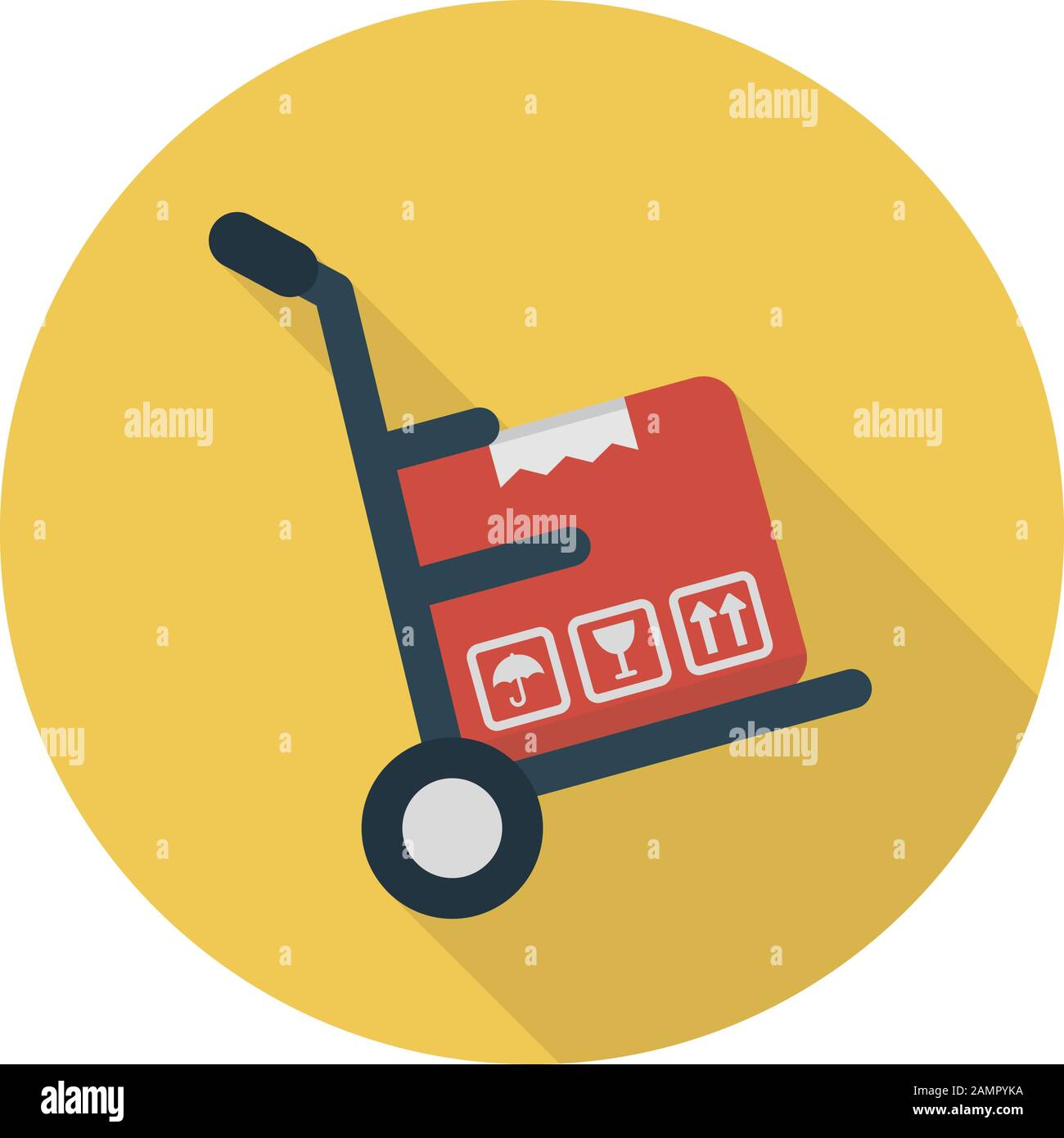 Hand truck box carrier Stock Vector Images - Alamy