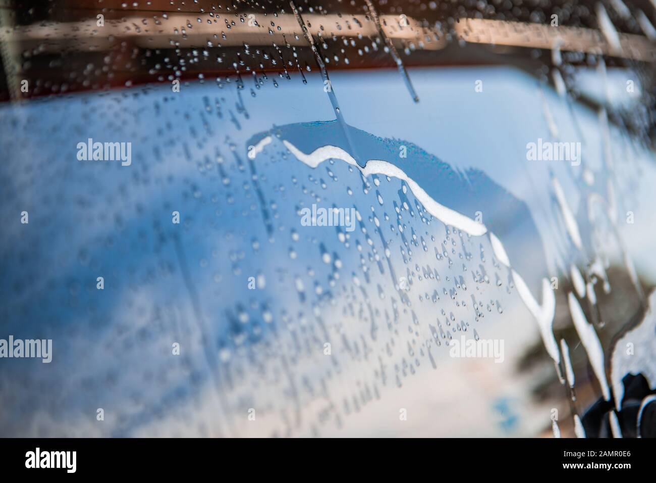 wet drops on glass window Stock Photo - Alamy