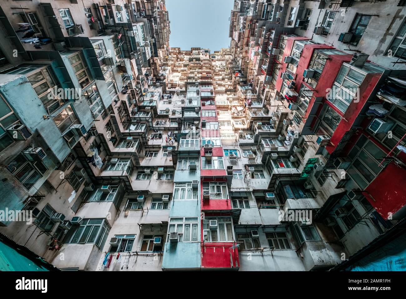 Colorful building facade in Hong Kong, Quarry Bay ( a.k.a. Monster ...