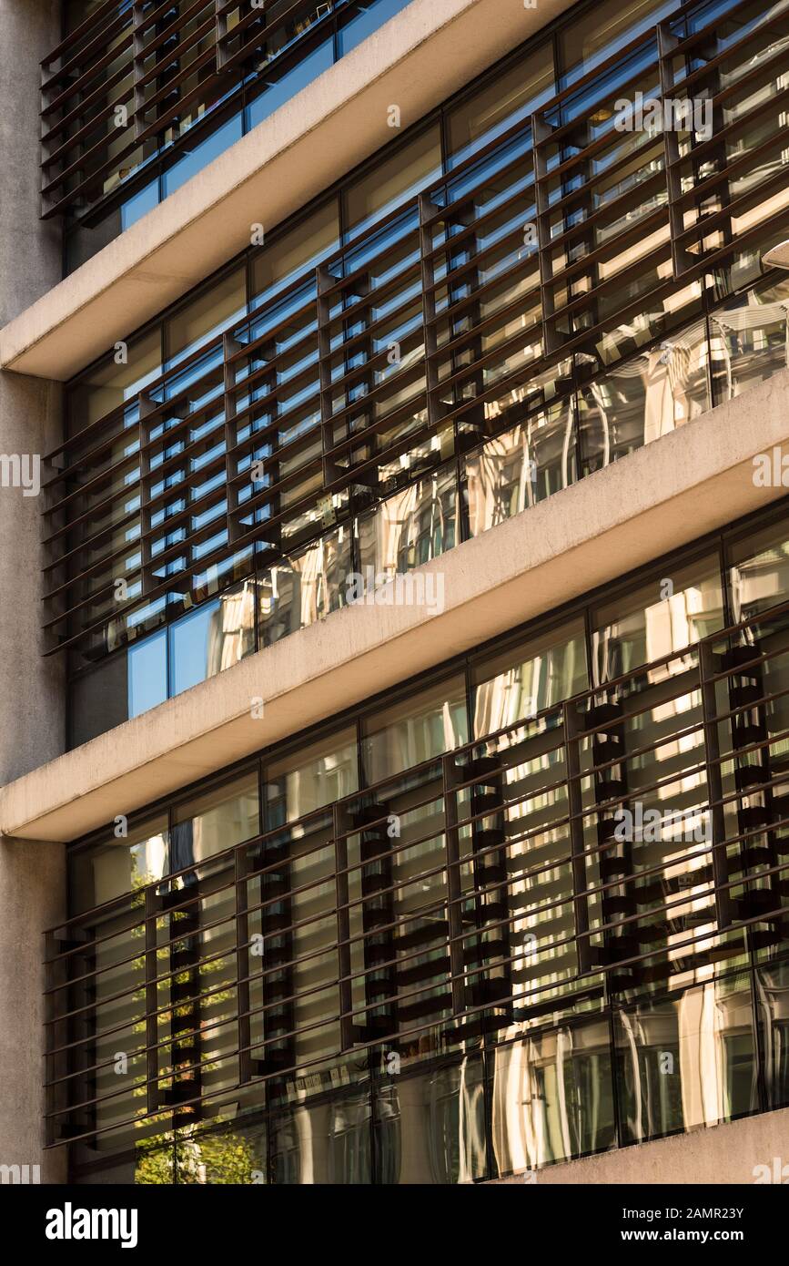 Modern architecture tower block with passive cooling, commercial real ...