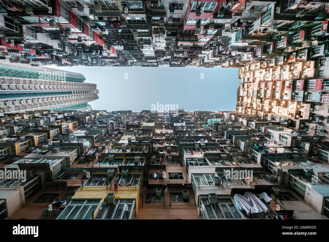 Colorful building facade in Hong Kong, Quarry Bay ( a.k.a. Monster ...