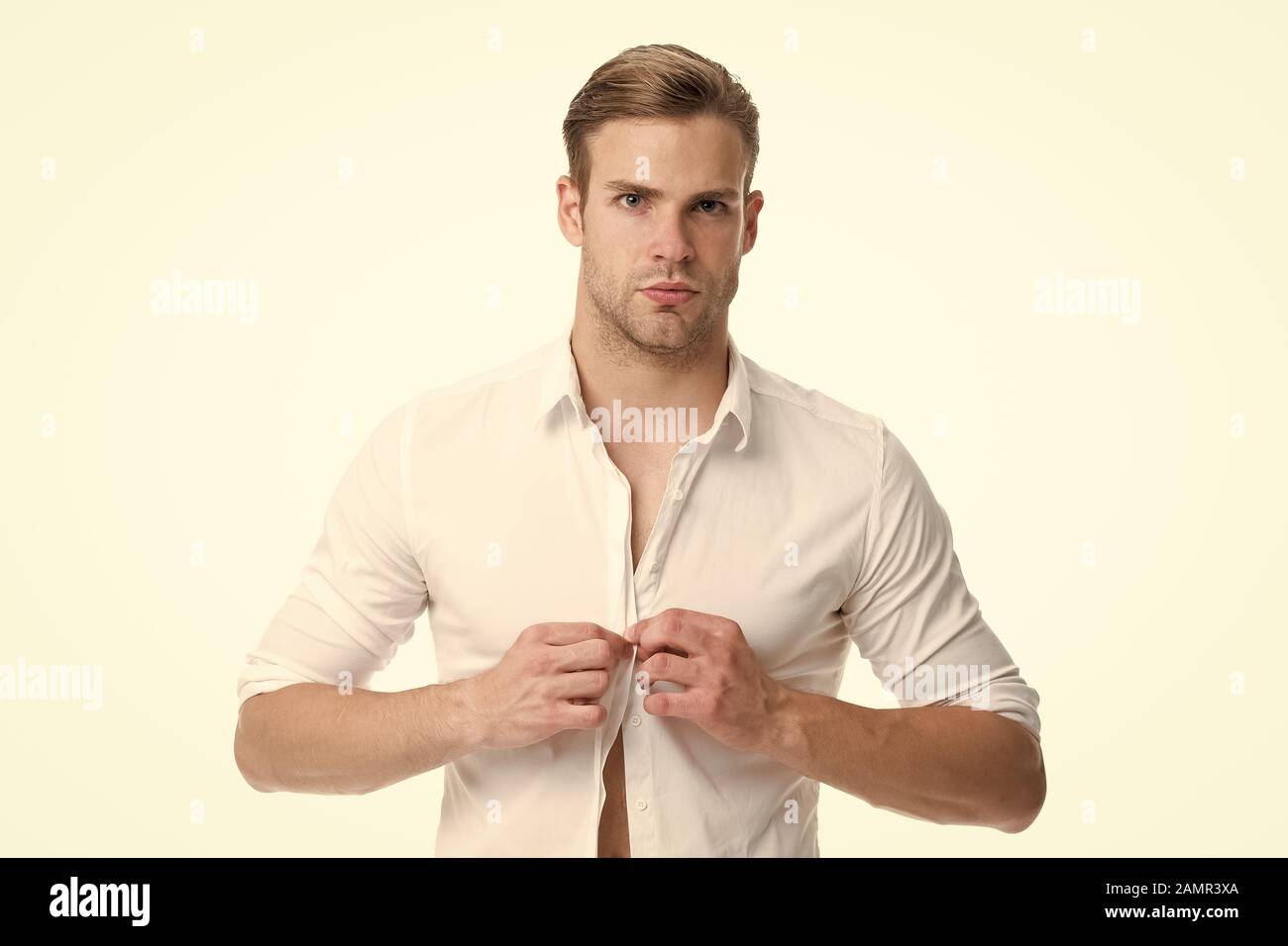 Menswear formal style. Clerical and middle chain management. White ...