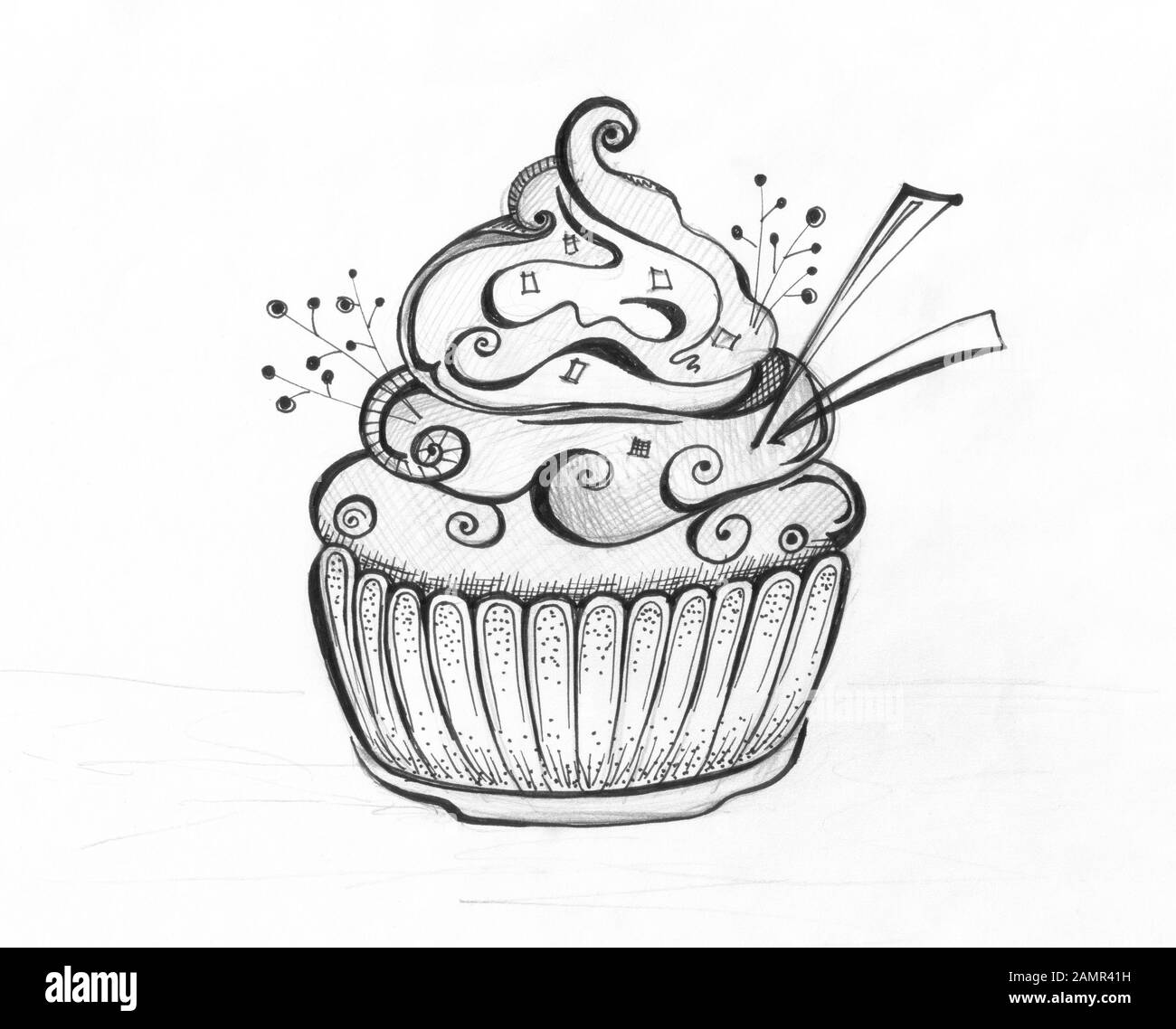 Ice cream dessert in Black and White Stock Photos & Images - Alamy