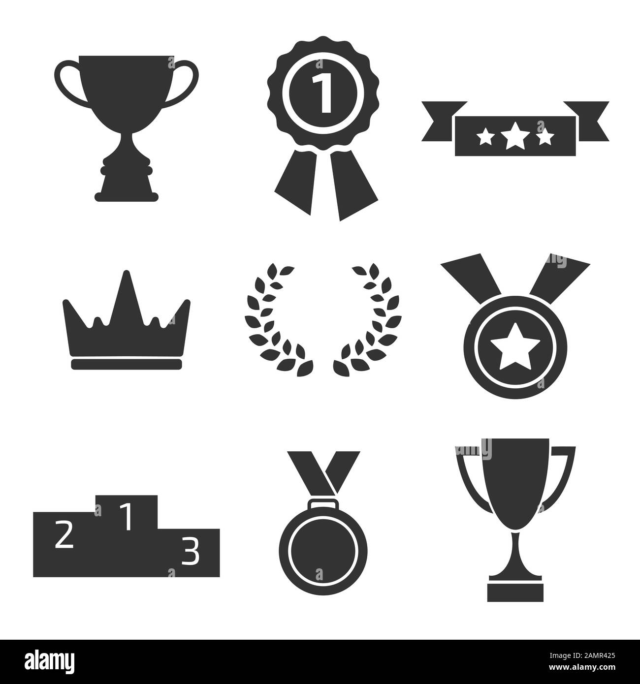 set of win symbols. Flat style medals Stock Vector Image & Art - Alamy