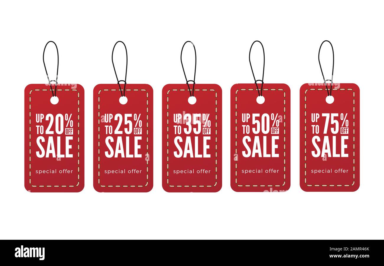 Blank price tag on clothing Stock Vector Images - Alamy