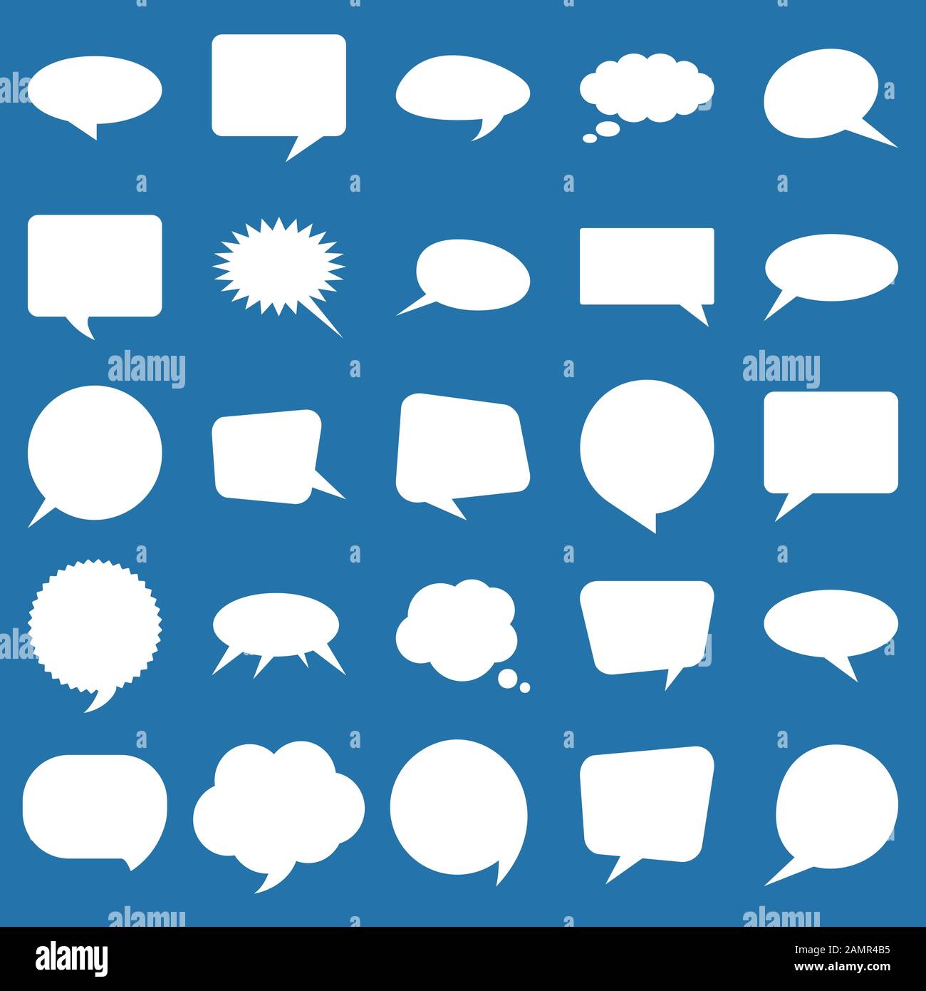 Speech bubbles set. Flat elements collection for design Stock Vector ...