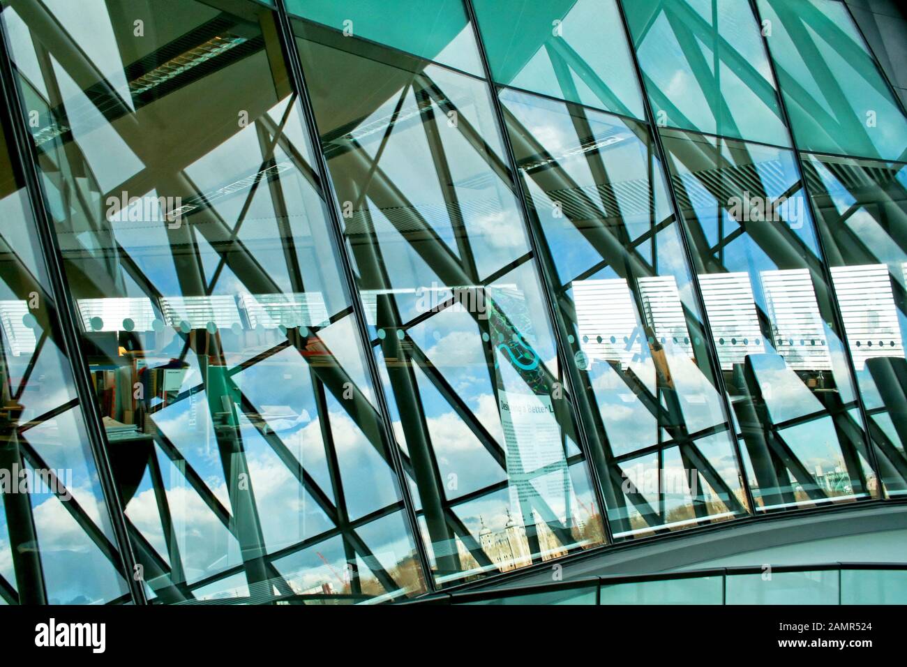 Abstract light reflections of big office windows Stock Photo - Alamy