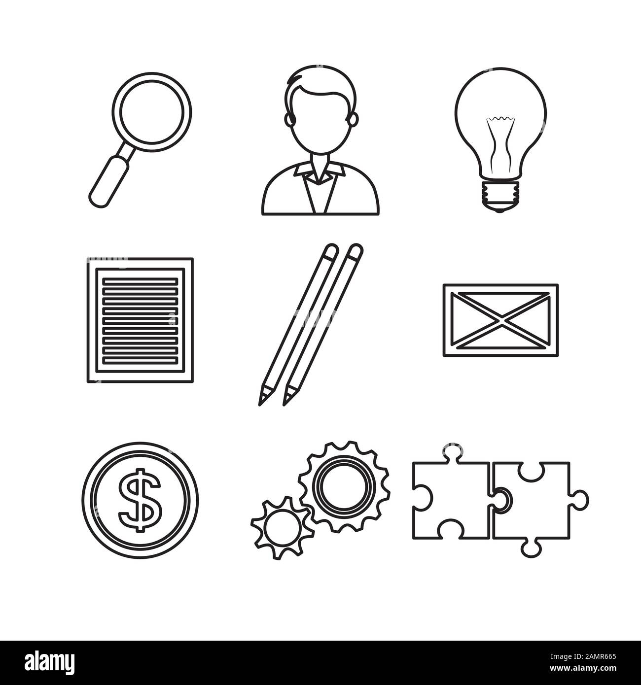 set of business commerce icons Stock Vector Image & Art - Alamy