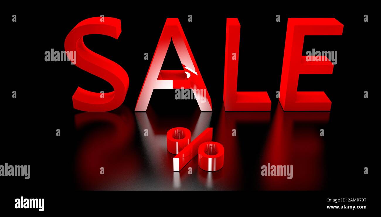 3d render of final SALE sign in red Stock Photo - Alamy