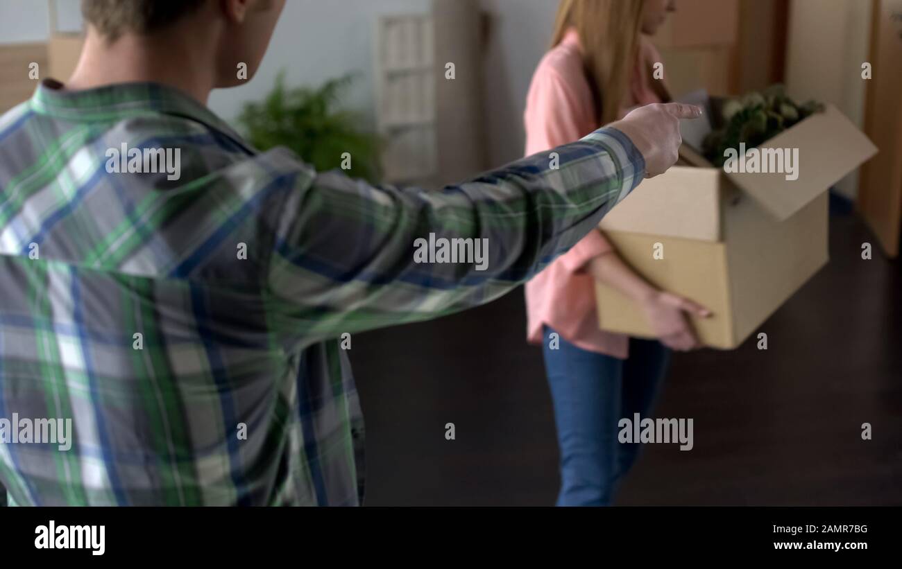 Woman leaving house hi-res stock photography and images - Alamy