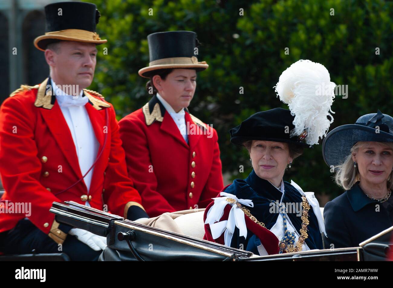 Princess Anne at the Garter Ceremony at Windsor Castle, Berkshire, UK ...