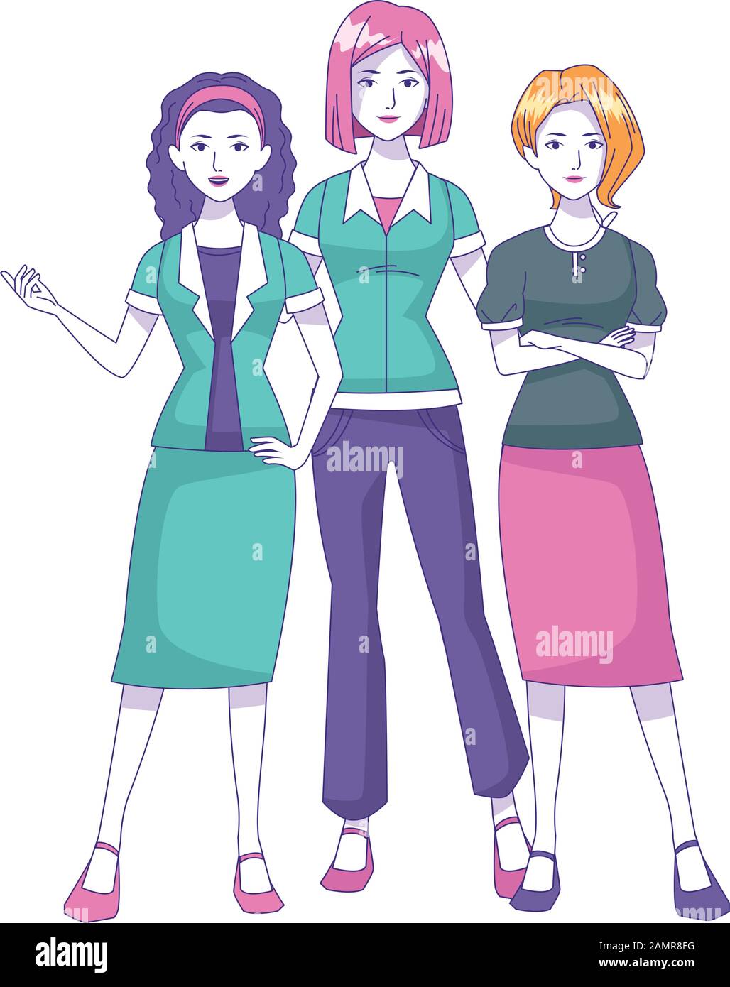 cool women standing icon, flat design Stock Vector Image & Art - Alamy