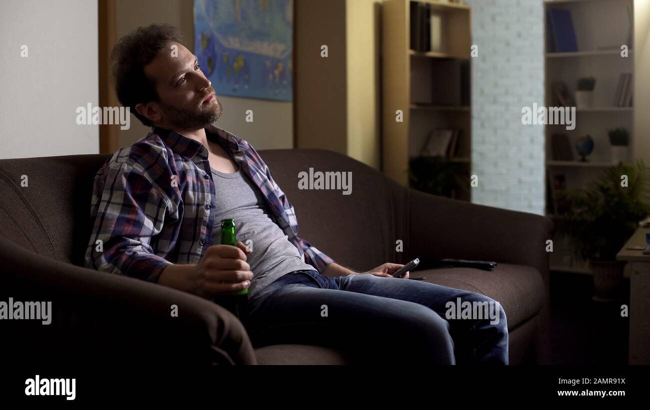 Grubby sofa man hi-res stock photography and images - Alamy