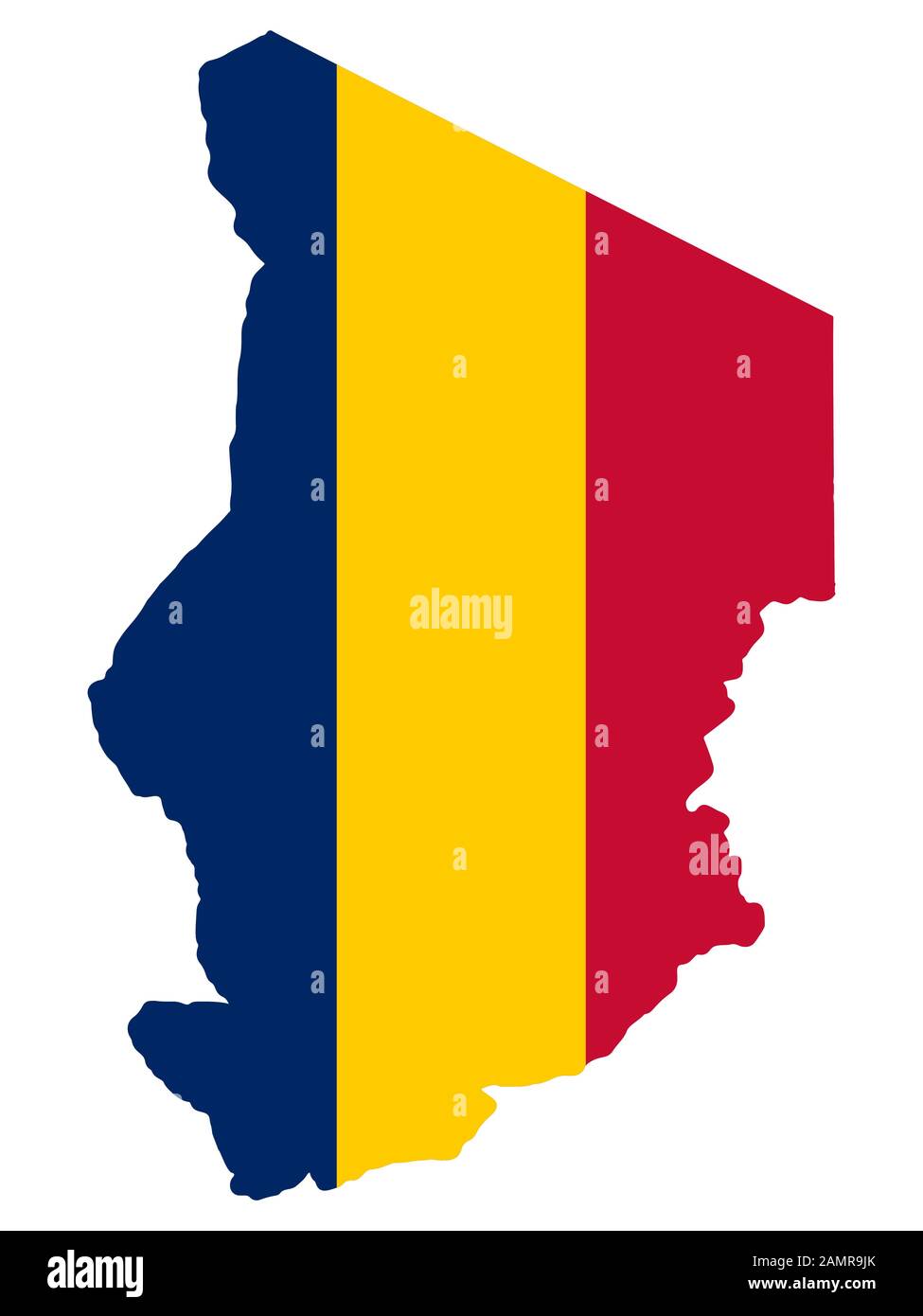 Chad flag map Cut Out Stock Images & Pictures - Alamy