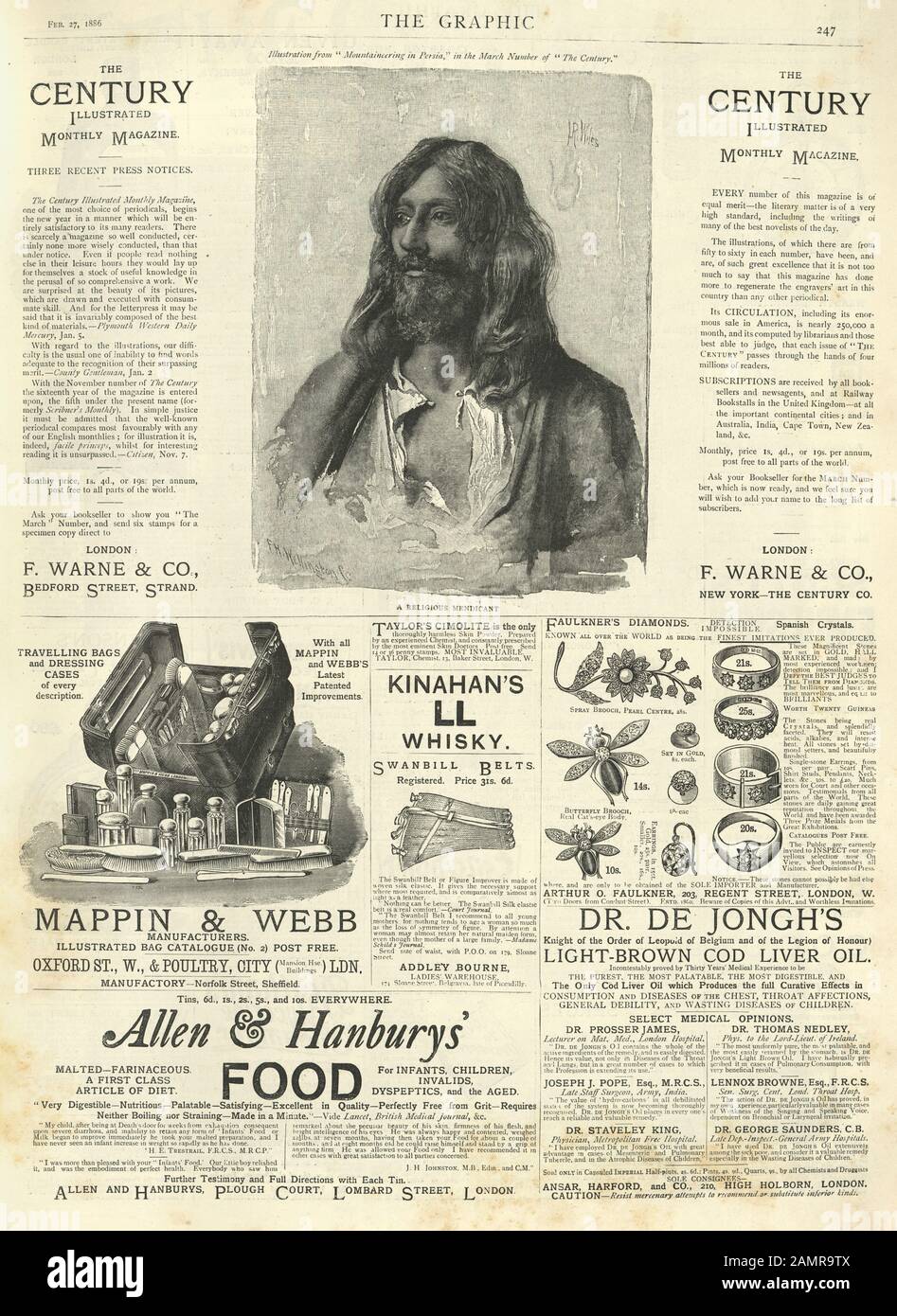 Page of Victorian newspaper adverts from the Graphic illustrated ...