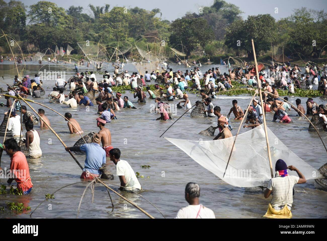 Magh bihu fishing hi-res stock photography and images - Alamy