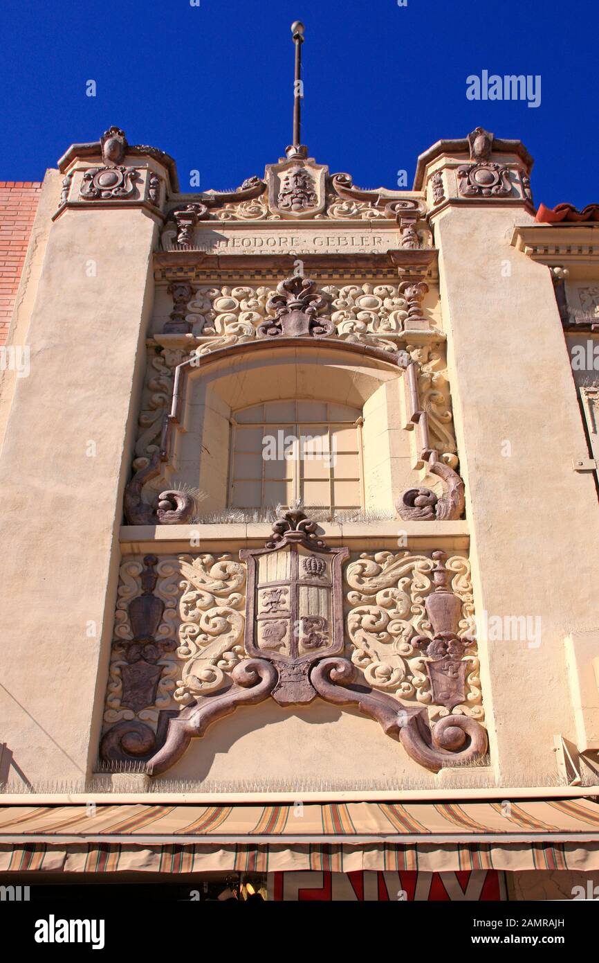 Architectural detail on the frontage of the old City Hall building on ...