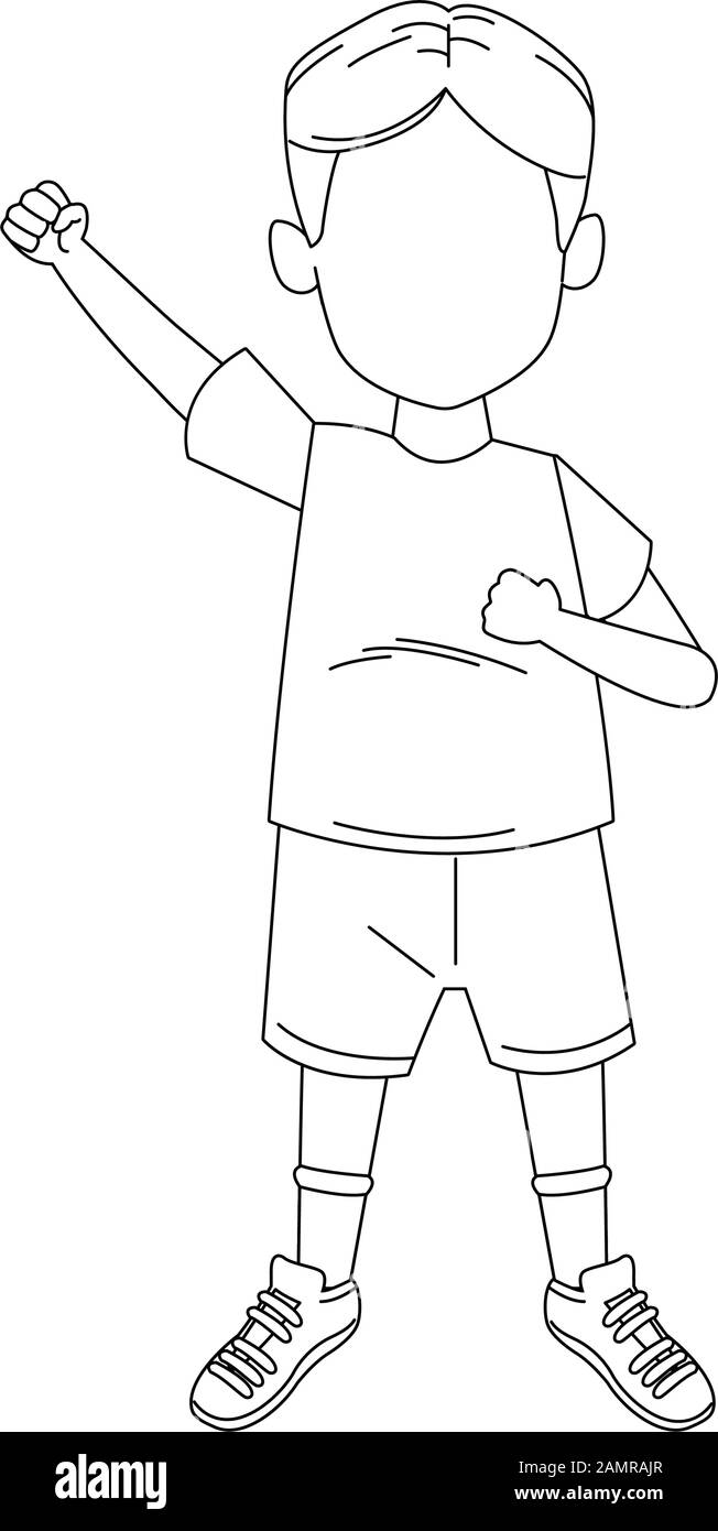 happy boy standing icon, flat design Stock Vector Image & Art - Alamy