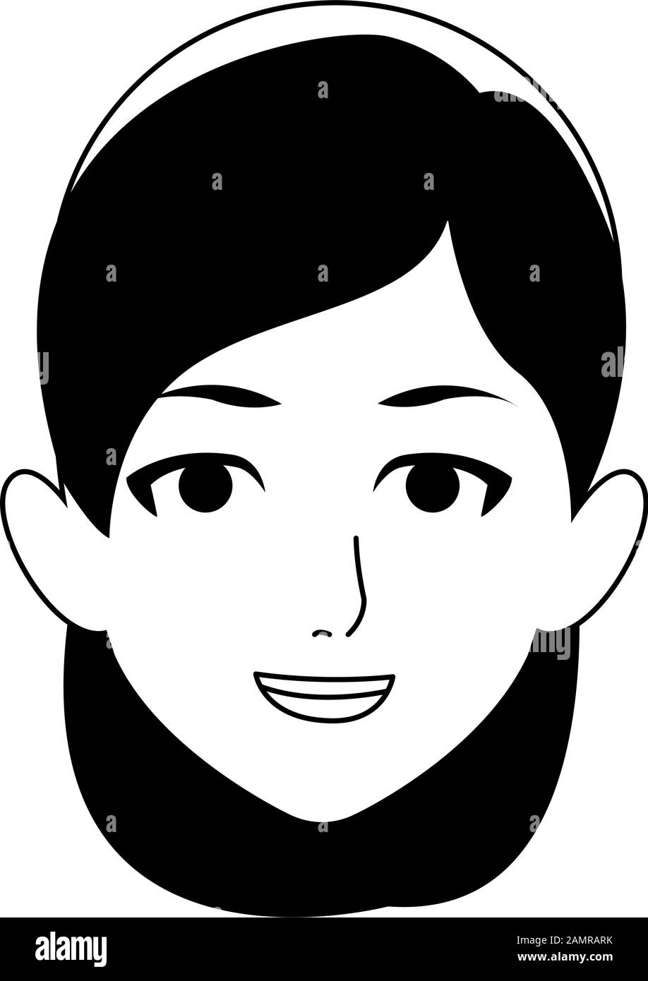 adult woman face icon, flat design Stock Vector Image & Art - Alamy