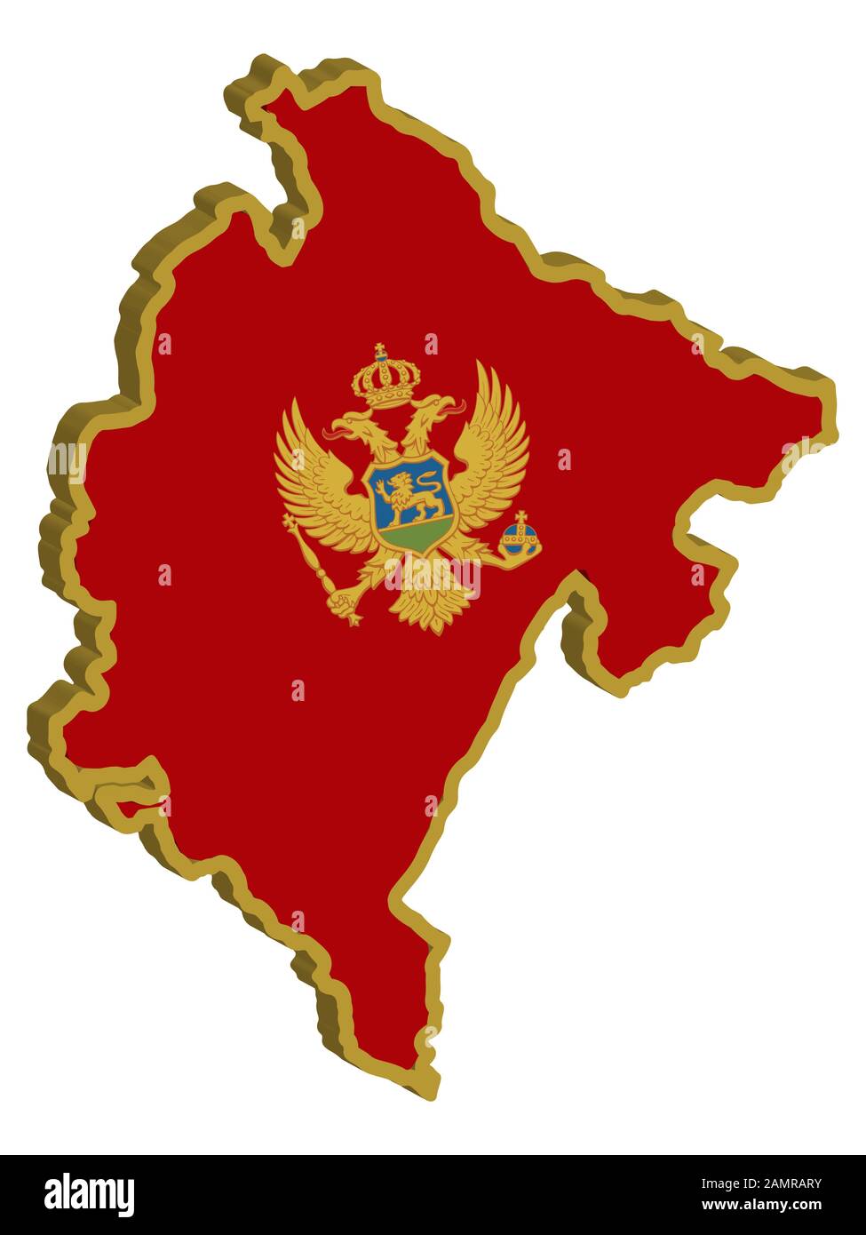 Montenegro 3d map hi-res stock photography and images - Alamy