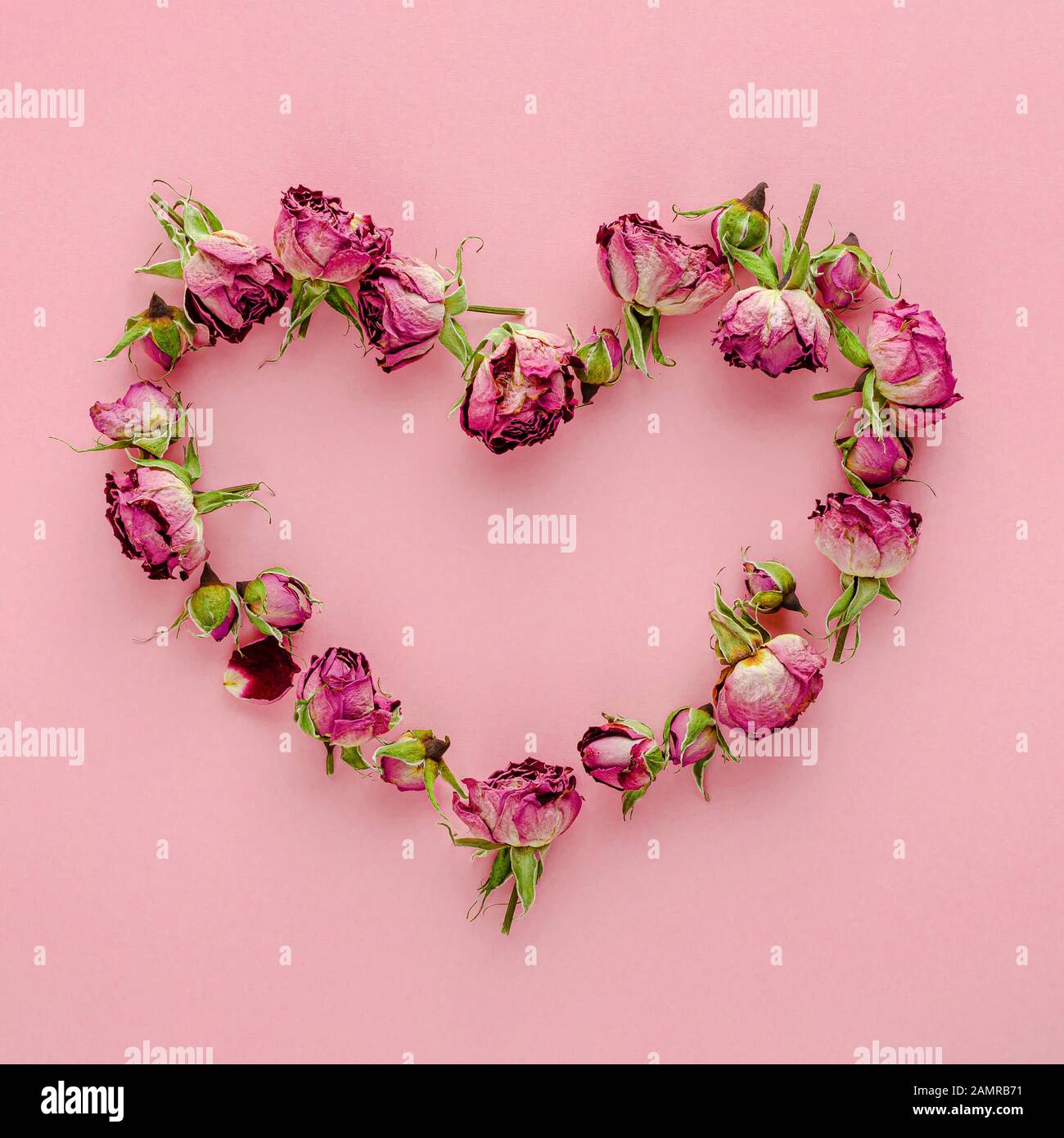 Pink Roses Heart Frame