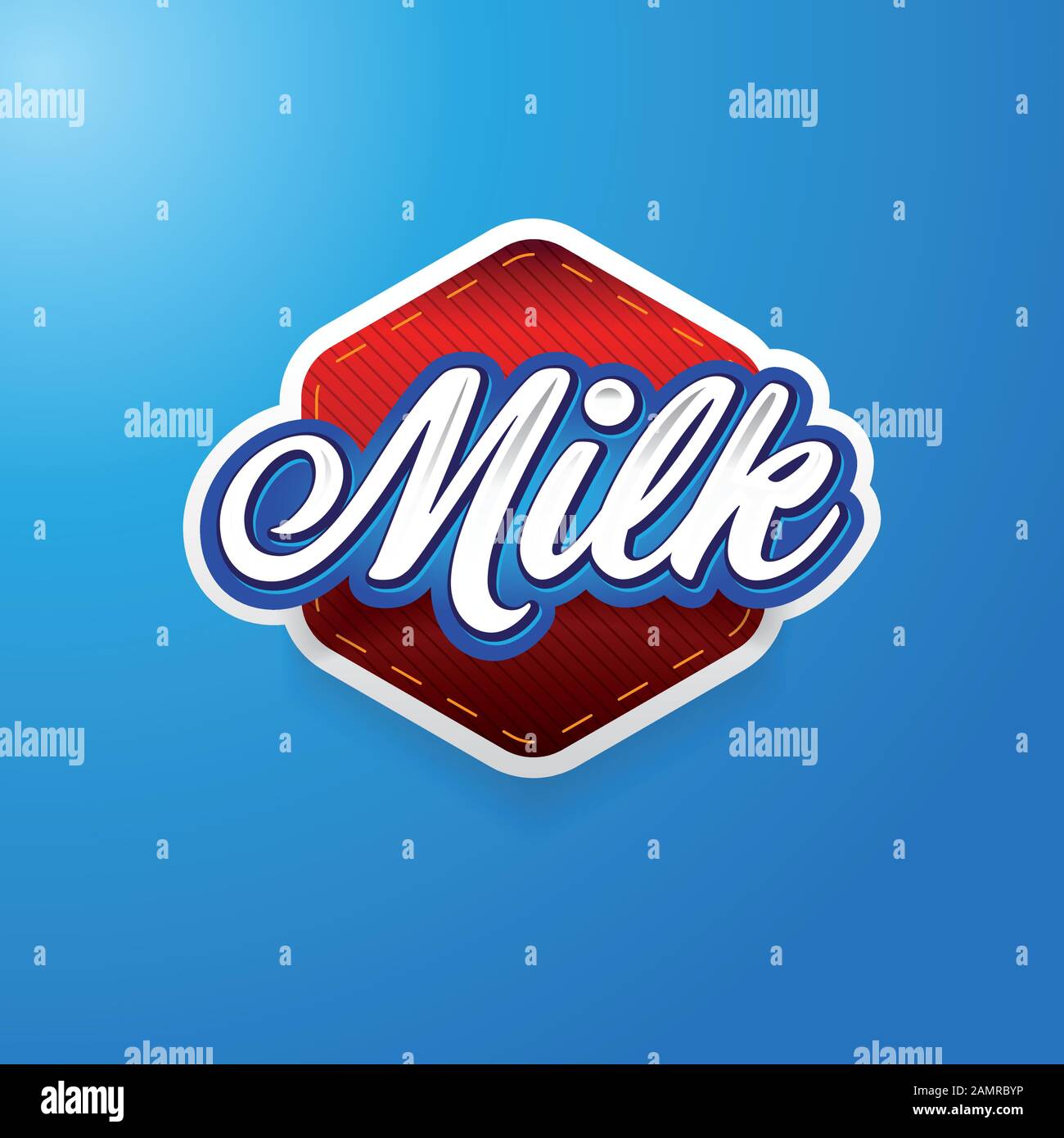 Milk label lettering badge Stock Vector Image & Art - Alamy