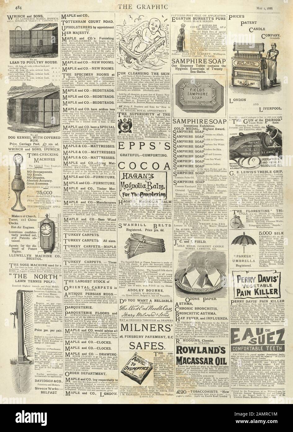 Victorian adverts newspaper hi-res stock photography and images - Alamy