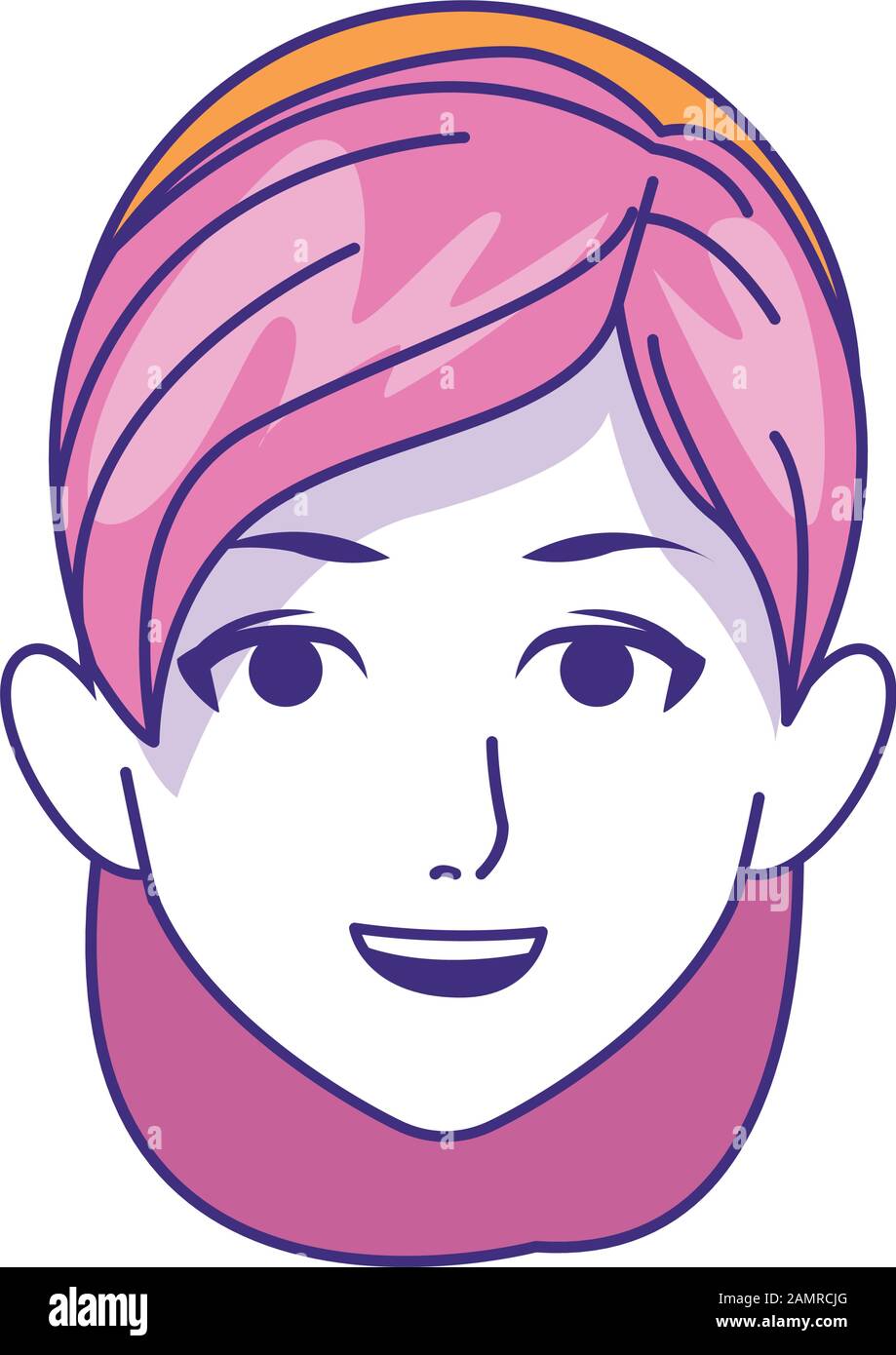 adult woman face icon, flat design Stock Vector Image & Art - Alamy