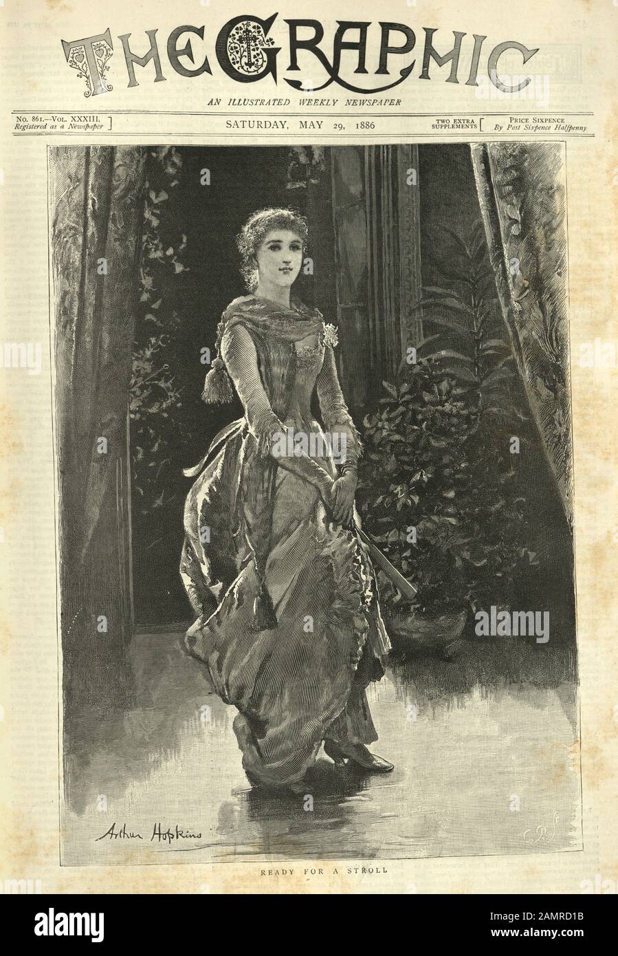 Front page of the graphic illustrated newspaper, 1886, Ready for a ...