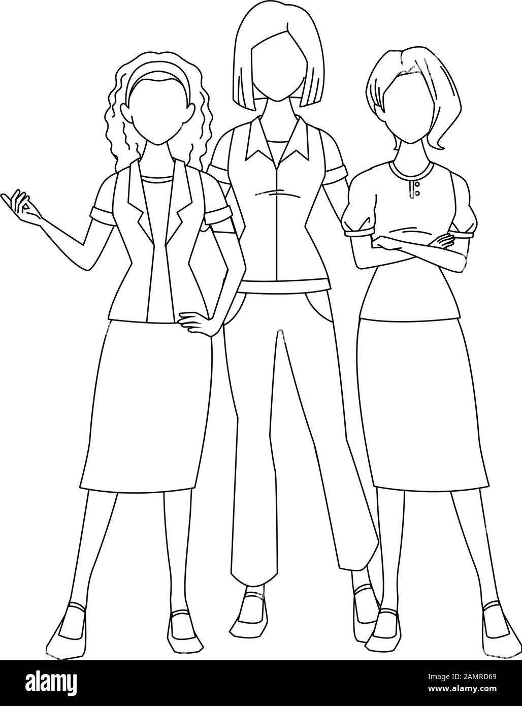 cool women standing icon, flat design Stock Vector Image & Art - Alamy