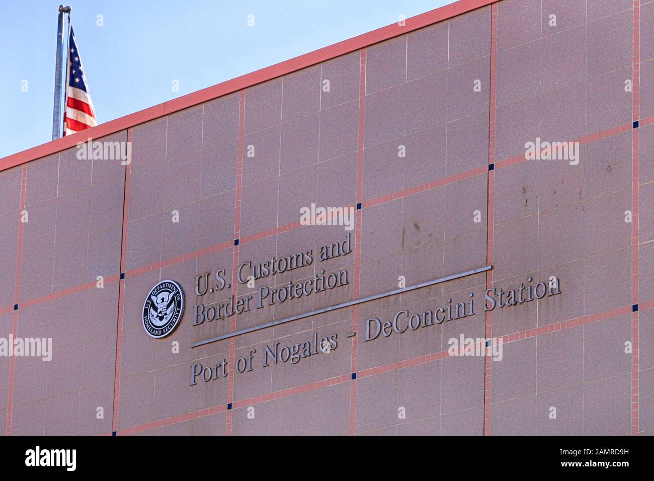 U.S. Customs and Border Protection Port of Nogales overhead sign Stock ...