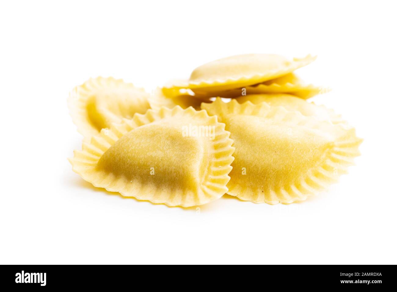 Italian stuffed pasta. Panzerotti pasta isolated on white background ...