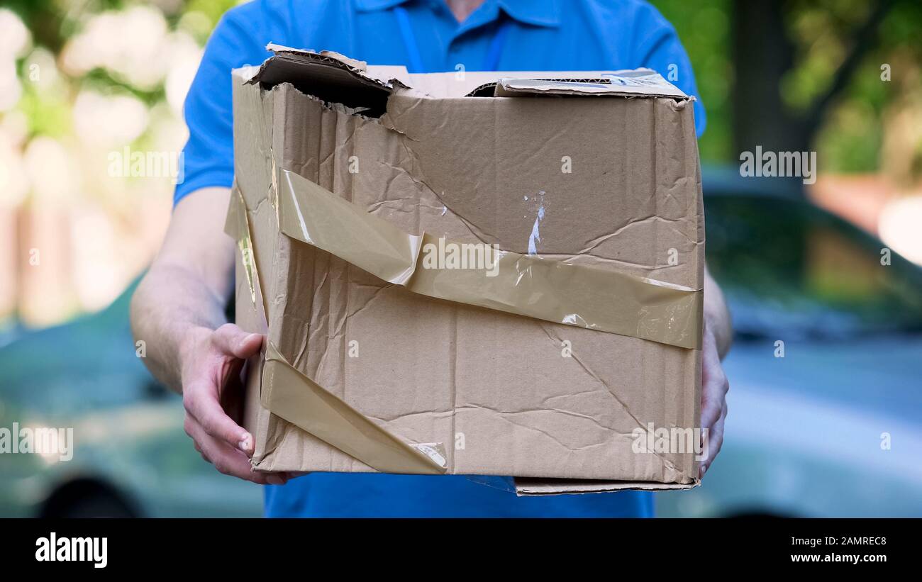 Damaged parcel hi-res stock photography and images - Alamy