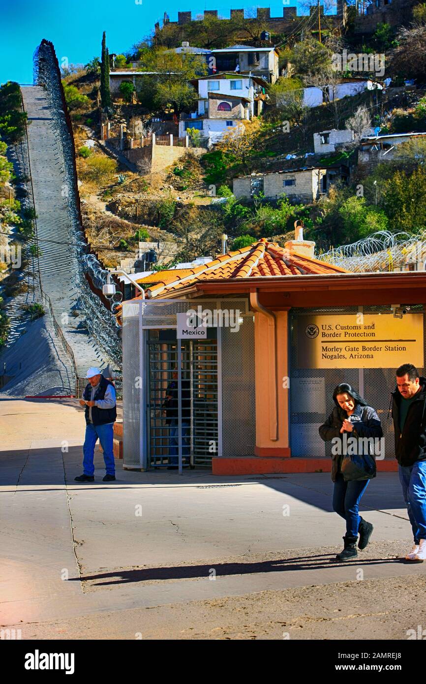 People passing through the U.S. Customs and Border Protection Morley ...