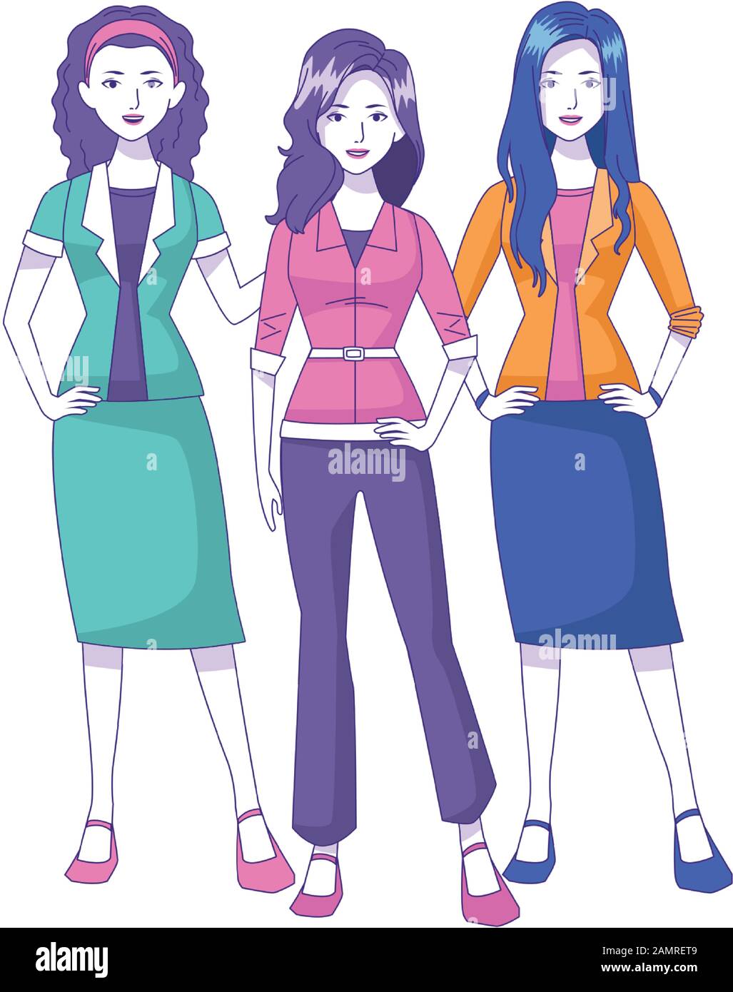 three women standing icon, colorful design Stock Vector Image & Art - Alamy
