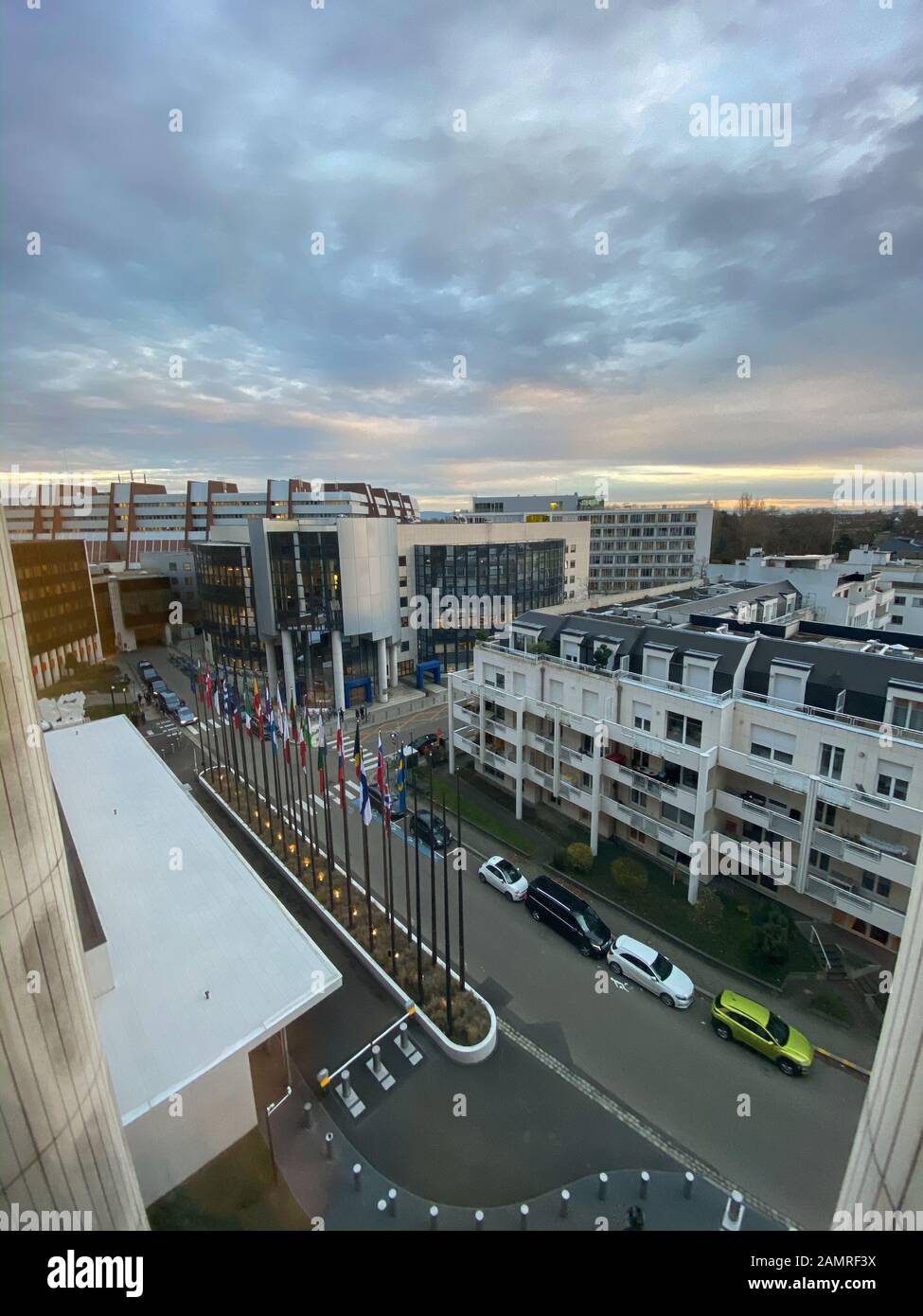 Strasbourg, France - Dec 17, 2019: Aerial view of European Parliament ...
