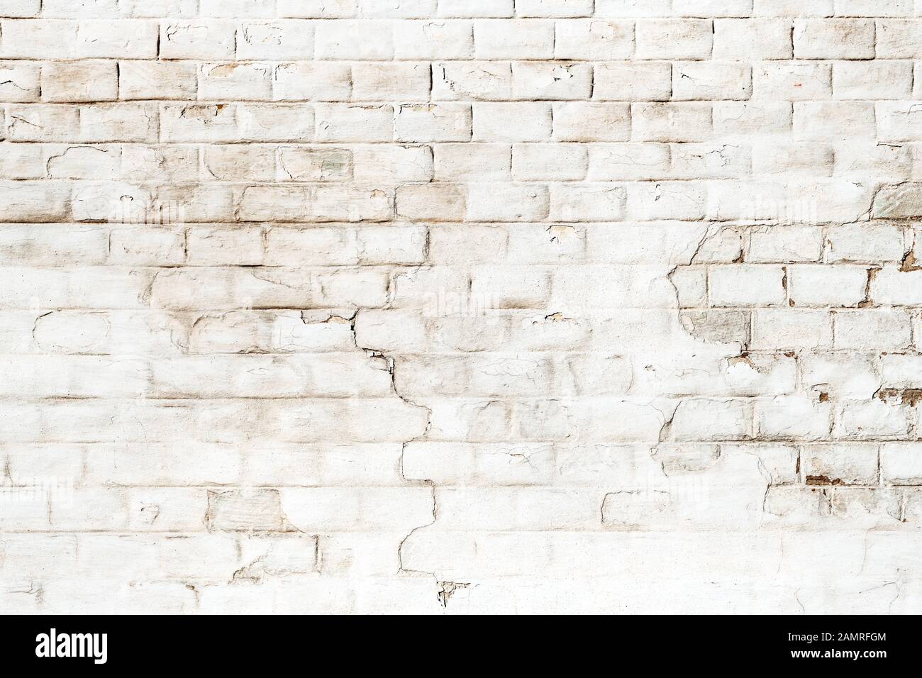 Background of rustic white brick wall, worn masonry pattern Stock Photo ...