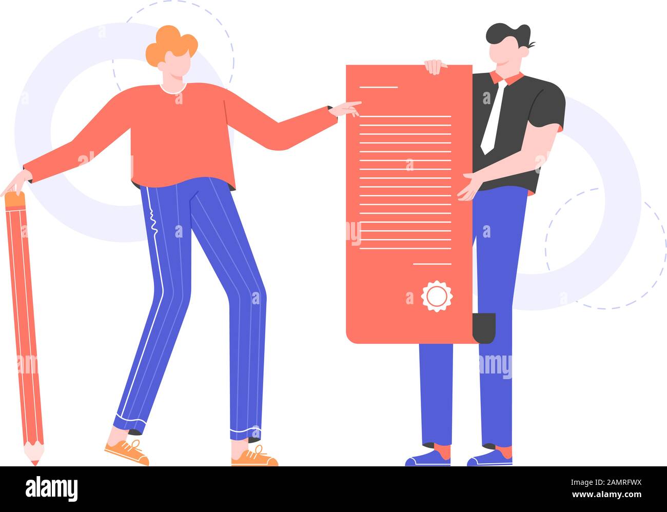 Signing a contract. Make a deal Stock Vector Image & Art - Alamy