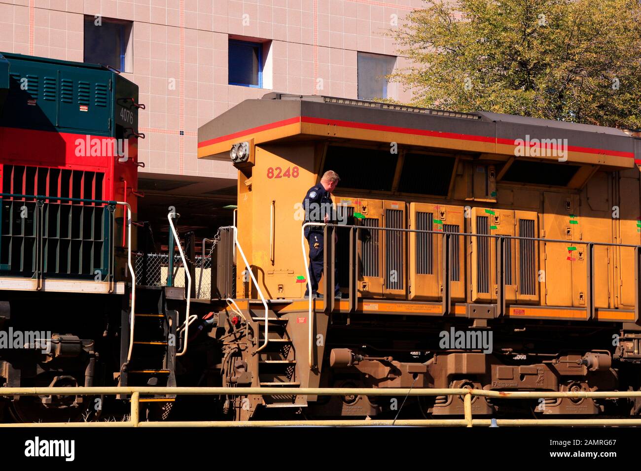 U.S. Customs and Border Protection agent checking all the compartment ...