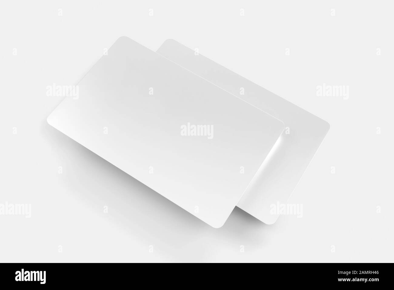 White Credit/Debit Card Mockup, Blank gift card, 3d Rendering shopping ...