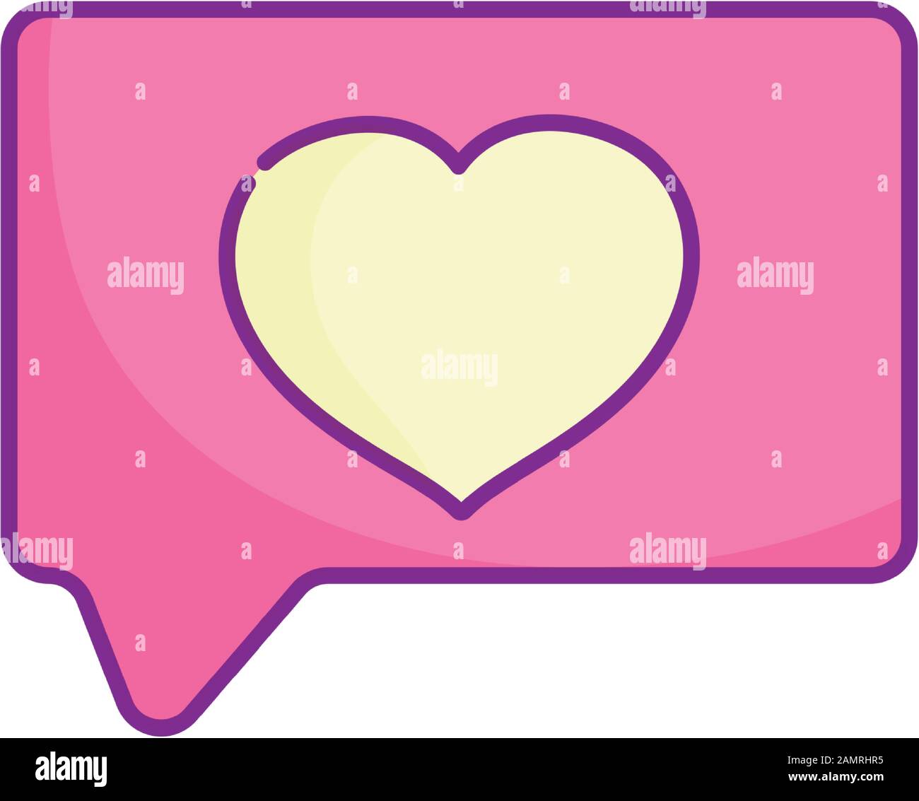happy valentines day, speech bubble heart love message vector ...