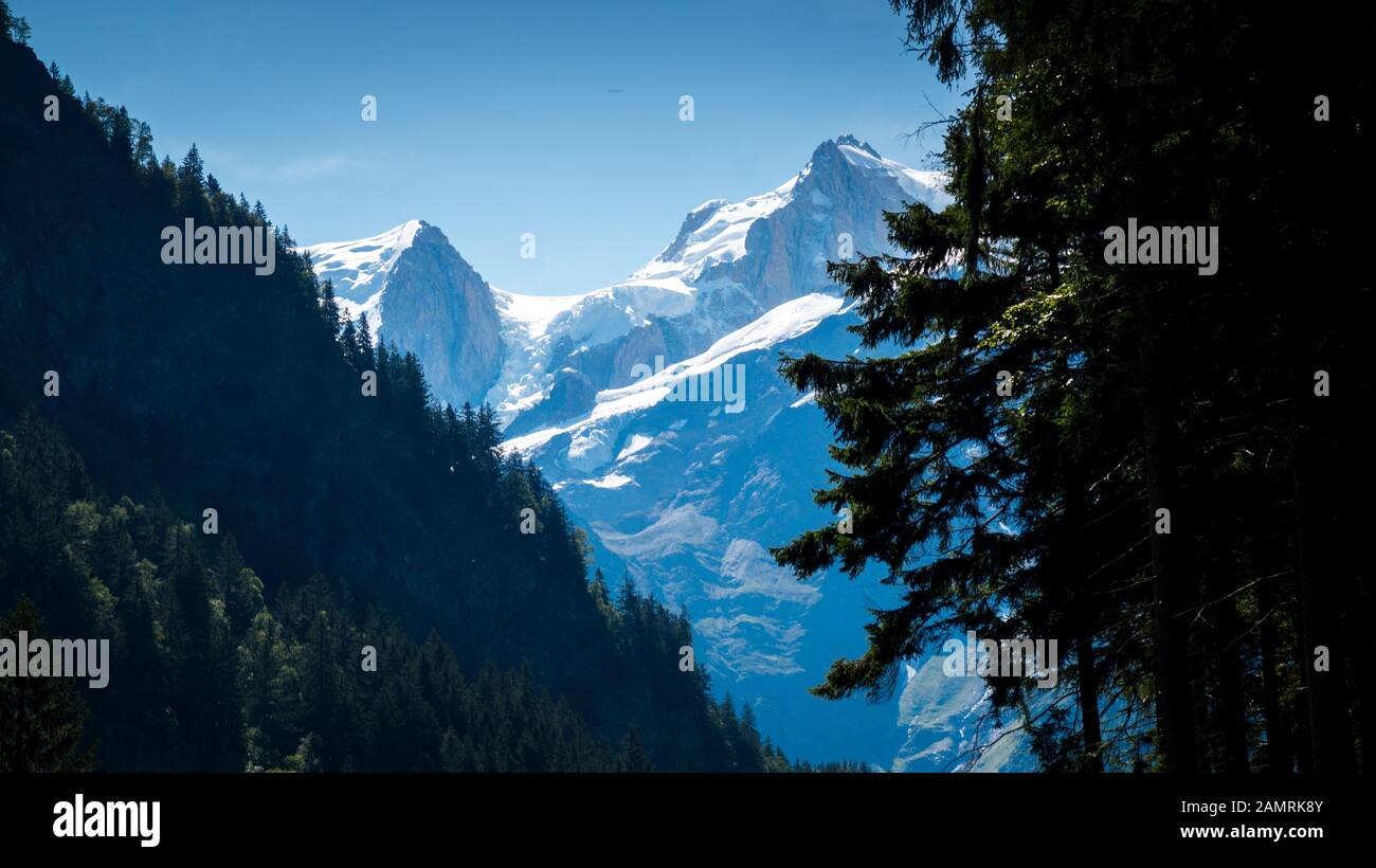 Swiss Alps Mountain Range Stock Photo - Alamy