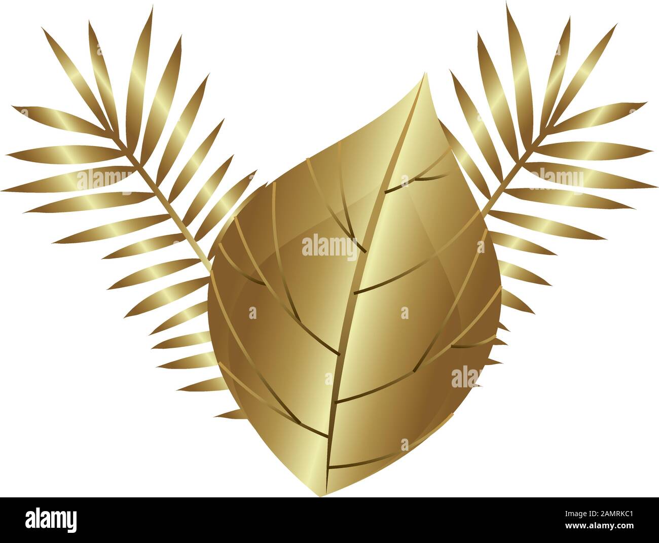 Golden leave pattern Stock Vector Images - Alamy