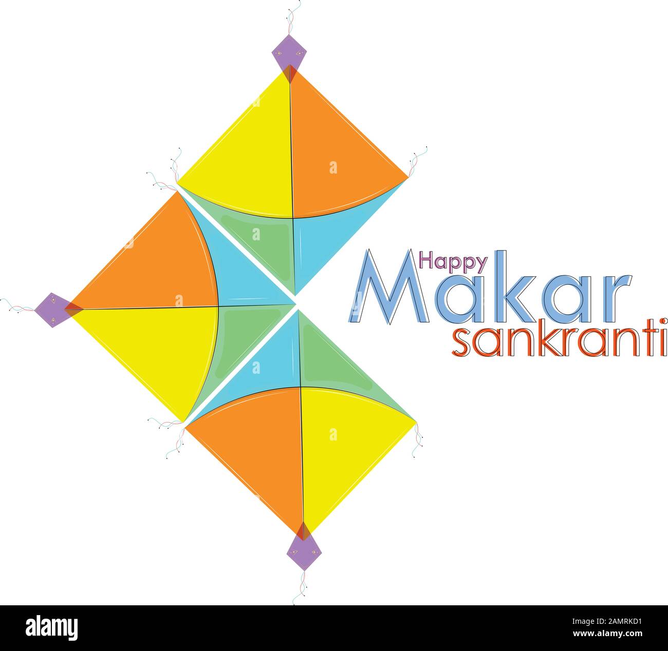 Makar sankranti holiday kites Cut Out Stock Images & Pictures - Alamy